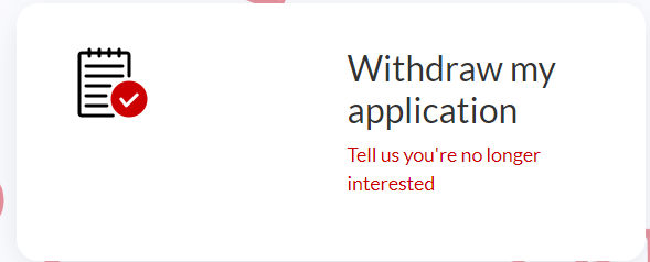 Withdrawing unsubmitted applications